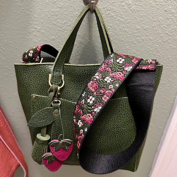 Slim Retro Purse Strap, Geometric Pattern, Replacement Crossbody Strap ...