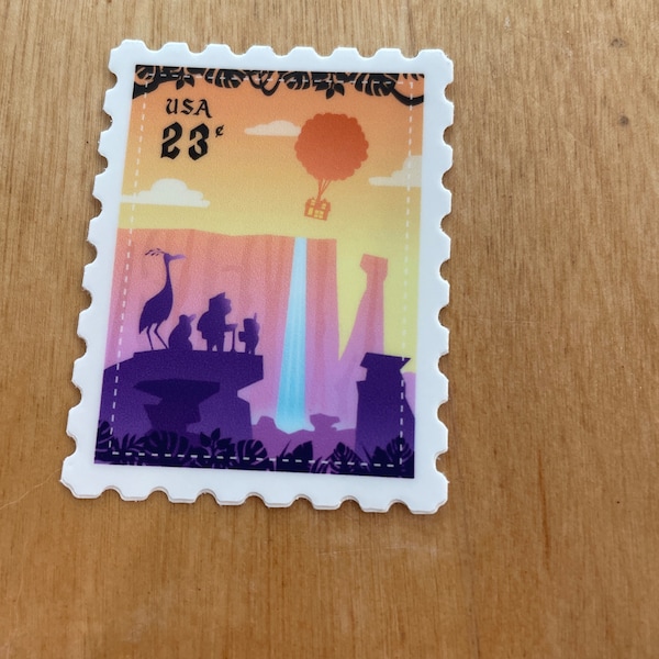 Up Postage Stamp Sticker/ Adventure is Out There Vintage Disney Pixar ...