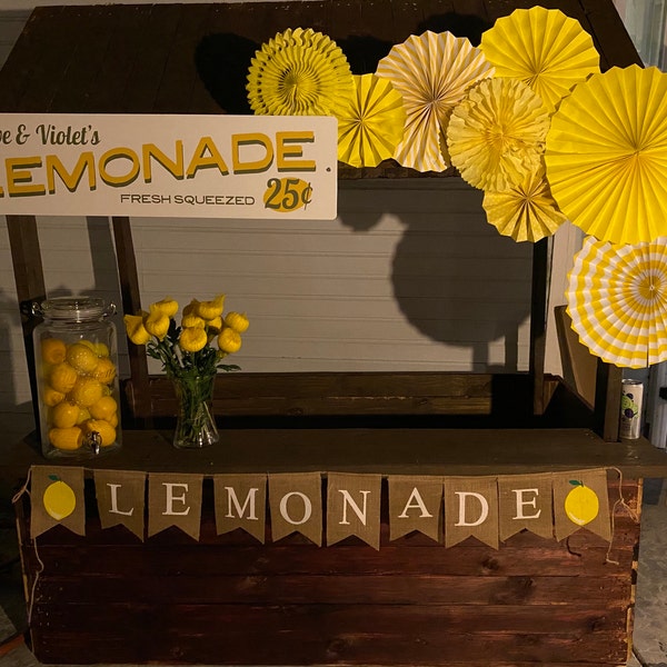 Lemonade Sign, Personalized Fresh Squeezed 25 Cents Kid Name Room Sign ...
