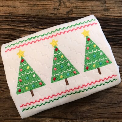 Christmas Tree Faux Smocking Digital Embroidery Machine Design File 4x4 ...