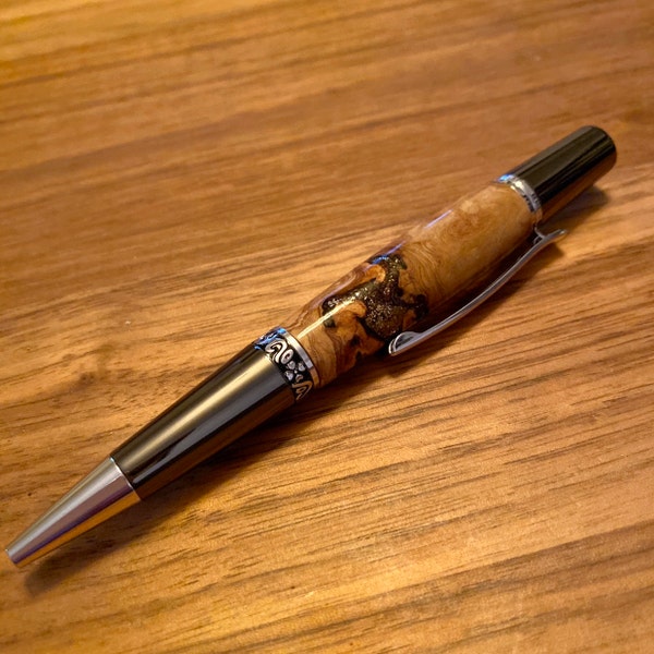 Handmade Parker Style Ballpoint Pen, "bolt Action Type" Made in Black Corian - Etsy