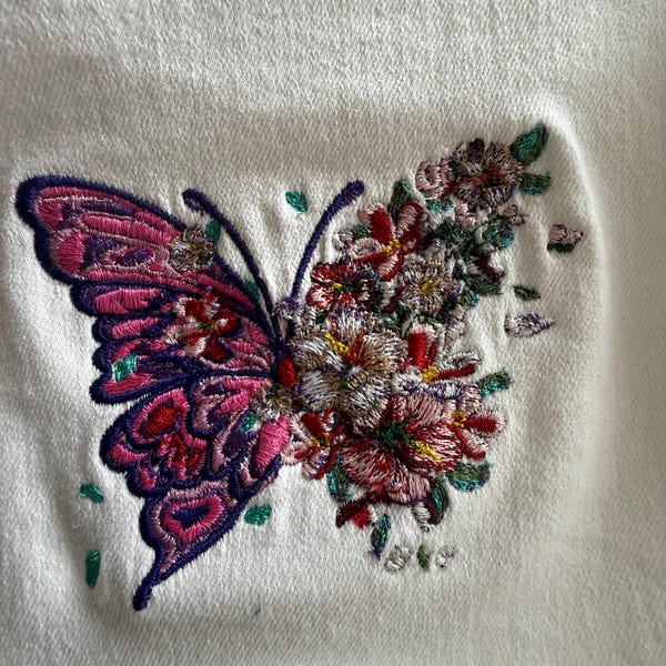 Rose Embroidery Design, Summer Flower Motif, Pattern for Machine ...