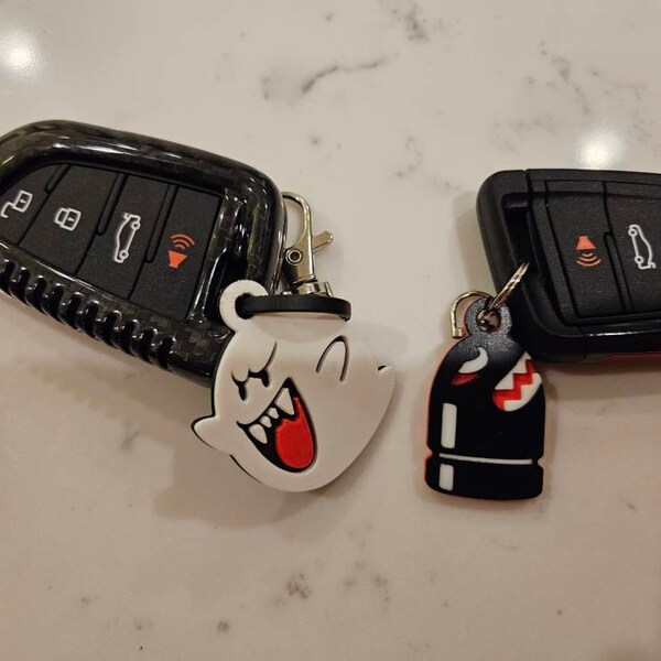Super Mario Boo or King Boo Keychain/keyring - Party Favor for Birthday ...