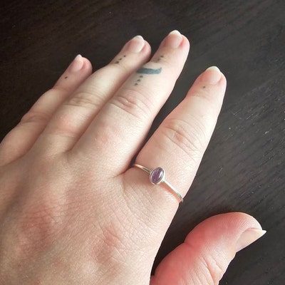 Ladder Band Ring, Sterling Silver, Modern Open Lace, Openwork ...