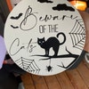 Welcome to the Catio Wood Sign, Cat Head Sign, Cat House Sign, Wood Cat ...