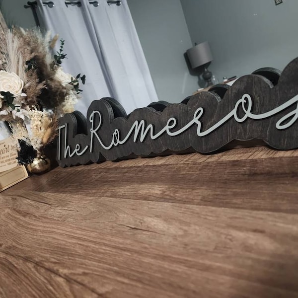 Large Last Name Sign, Cut Out Last Name Sign, Wedding Name Sign, Double ...