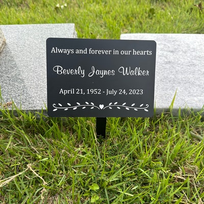 Memorial Marker Metal Garden Marker 5x3 With Stake - Etsy