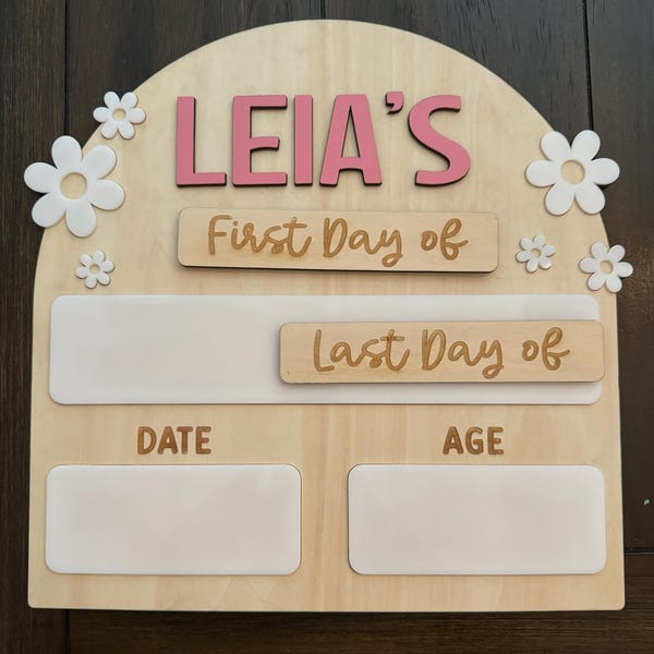 Custom School Years Picture Frame Birth Through Graduation, Pre K to ...