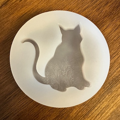 2 Inch, Cat Mold, Resin Mold, Crafting Mold, Kitty Mold, Floral Cat ...