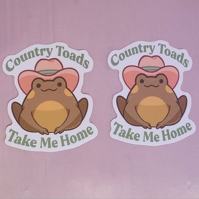 Country Toad Vinyl Sticker - Etsy