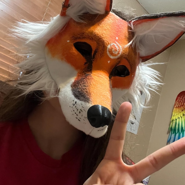 Brown Therian Cat Mask, Cosplay Mask - Etsy