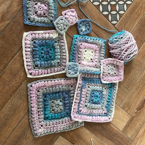 CROCHET PATTERN - Square Scramble Sack - Crochet Tote Bag Pattern, Boho ...