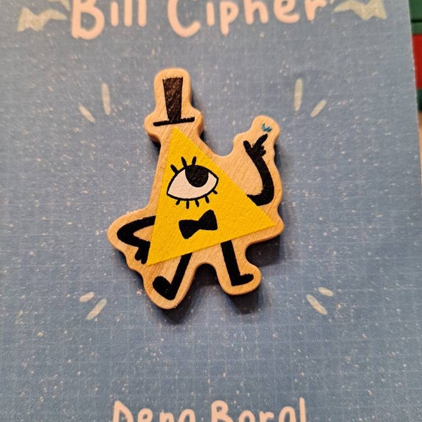 Bill Cipher Gravity Falls Wooden Pin - Etsy Canada