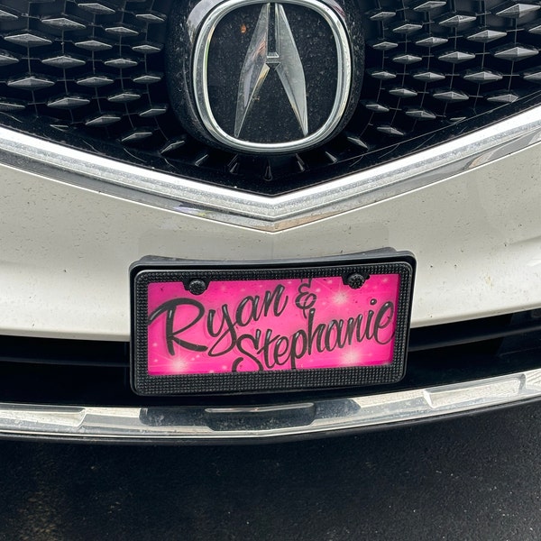 Airbrush License Plate | Custom License Plate Car Tag | Personalized ...