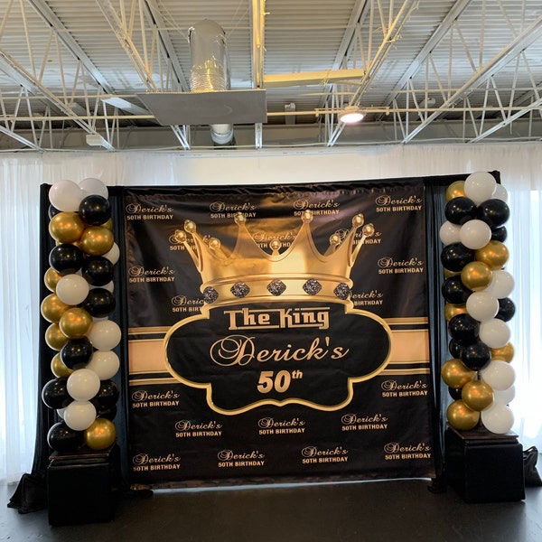 The King Men's Birthday Backdrop, the King Men's Backdrop, 60th, Men's ...