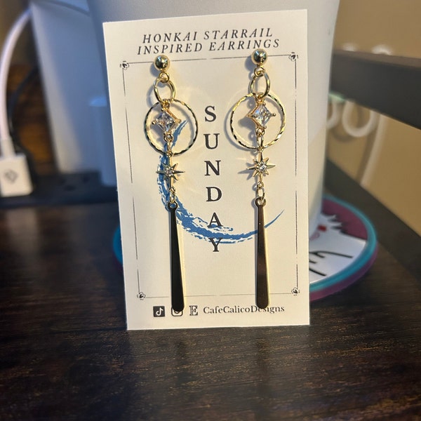 Sunday Earrings Honkai Star Rail Inspired Earrings Cosplay Earrings ...