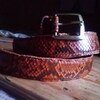 Genuine Python Leather, Natural Python Leather, Hide Snake Skin, Brown ...