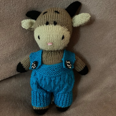 Bull Toy Knitting Pattern, Knitted Cow, Symbol of Year, DIY Soft Toy ...