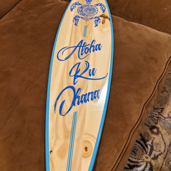 Surfboard Aloha, Hawaii Surfboard Wall Art Signs, Beach Tiki Decor Gift ...