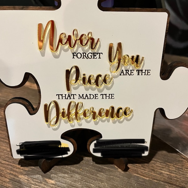 Personalized Retirement Puzzle Piece Gift: Engraved Farewell Present - Etsy