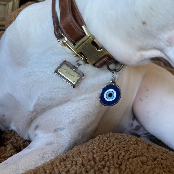 Large Dog Tag - Personalized Pet ID Tag With Hand Stamped and Engraved ...