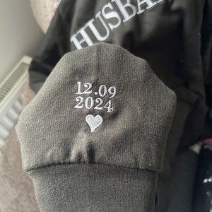 Personalised Embroidered Infinity Symbol Initial Sweatshirt or Hoodie ...