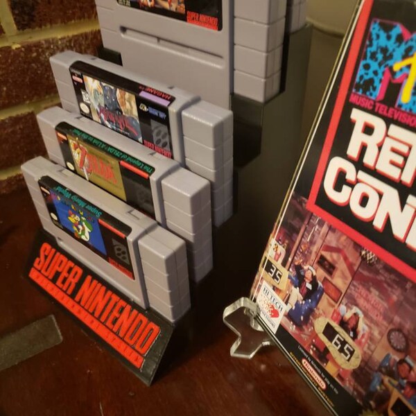 SNES Stacked Game Cartridge Display Stand - Etsy