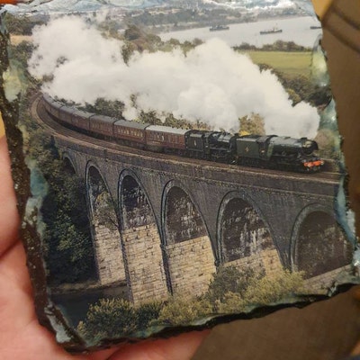 Slate Coaster Steam Train, the Flying Scotsman - Etsy