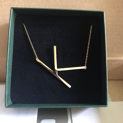 Waterproof Letter Necklace 18k Gold Personalised Initial S - Etsy