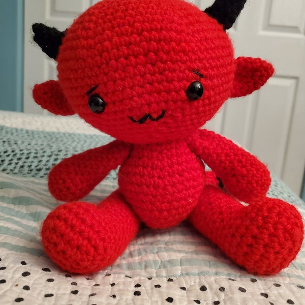 Amigurumi Crochet Devil Pattern, Halloween Decor, Pdf, Diy, Tutorial ...