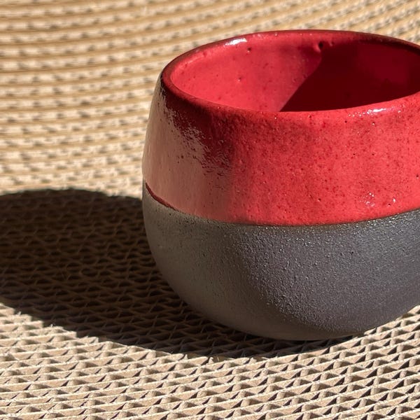 Dripping Style Multicolor Black Clay Pottery, Handmade Stoneware ...