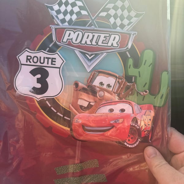 Cars Birthday Decoration, Route 66 3D Decorations, Cars Birthday Party ...