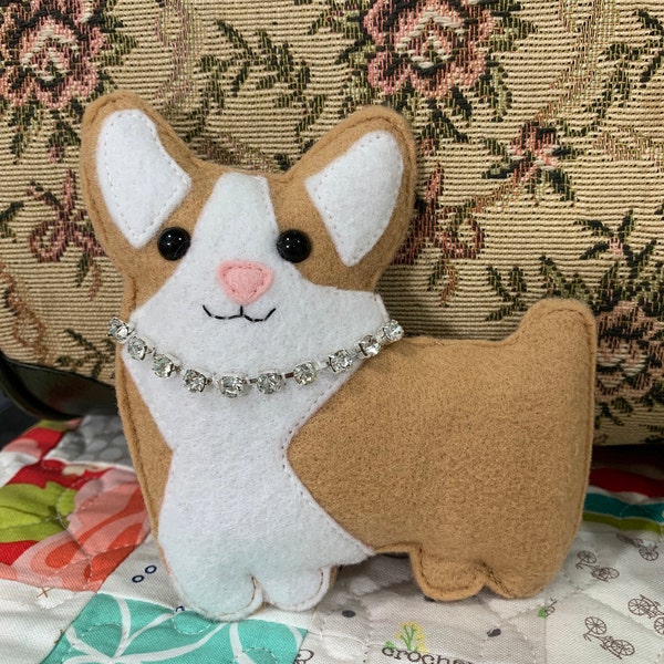 Felt Corgi Plush PDF Template Pattern Dog Ornament Toy Sewing Pattern ...