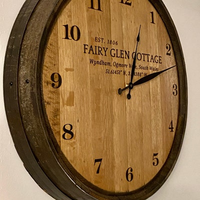 Whisky Barrel Clock - Etsy