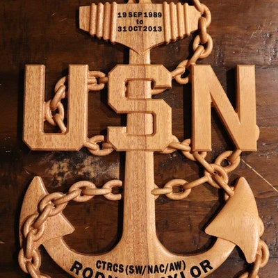 Navy Senior Chief Petty Officer SCPO Insignia 3D Stl File for CNC ...