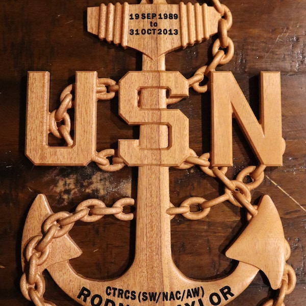 Navy Senior Chief Petty Officer (SCPO) Insignia 3D Stl File for CNC ...