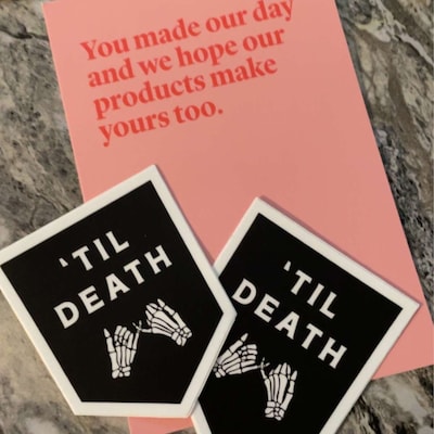 Black 'til Death Sticker Bridesmaid Proposal MOH Gift Wedding Party ...