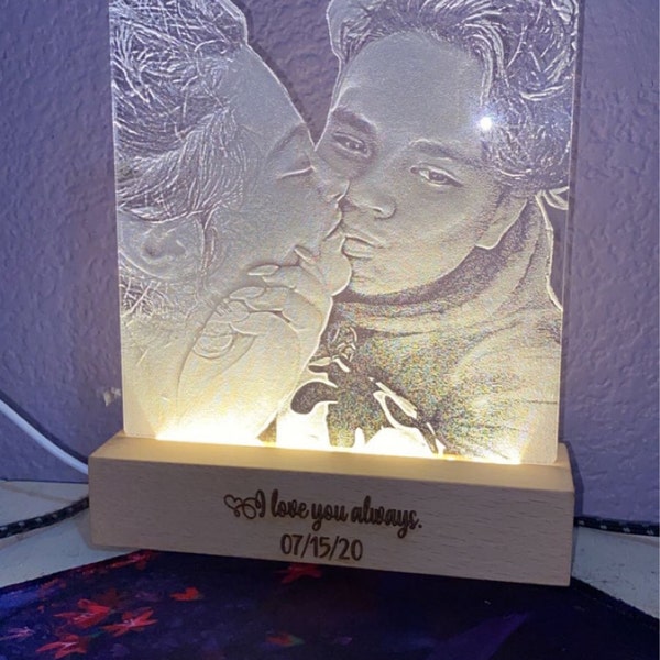 Personalized LED Lamp With Your Photo. Custom Christmas Gift. - Etsy