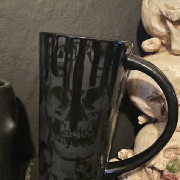 Skull Goth Teapot, Individual Tea Pot, Unique Tea Kettle, Black Caldron ...
