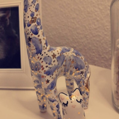 Galaxy Giraffe Figurine Celestial Giraffe Cake Topper - Etsy