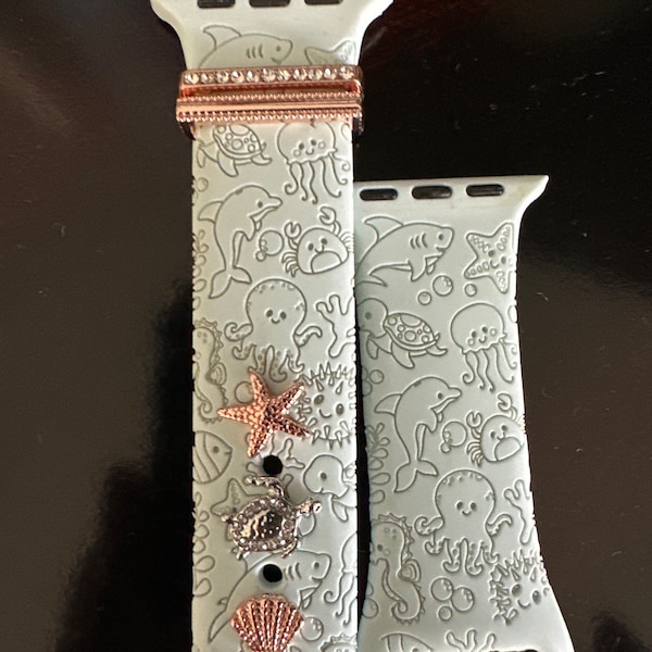 Seashell Watch Band Charm for Apple Watch, Fitbit, Watch Sports Band ...