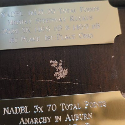 Trophy Plate 1 X 3 CUSTOM Engraved Aluminum Plate/free SHIPPING ...