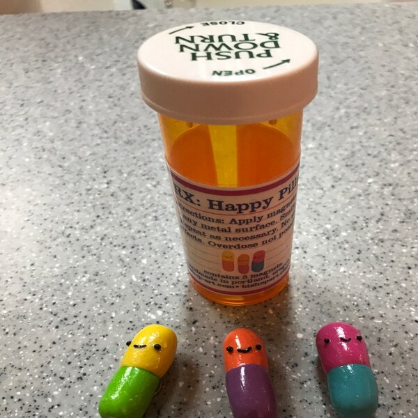 Happy Pill Magnets - Etsy