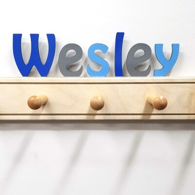 Colorful Kids Coat Rack With Personalized Name Fast Delivery - Etsy