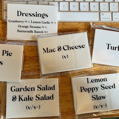 Acrylic Food Signs Wedding Food Signs, Buffet Food Tag Signs Event ...