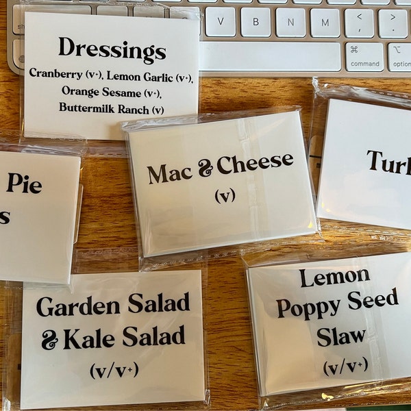 Acrylic Food Signs - Wedding Food Signs, Buffet - Custom Food Signs ...