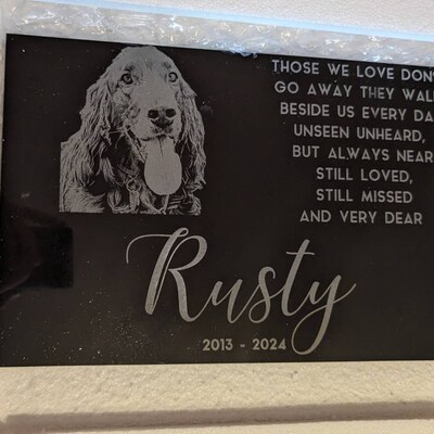 Pet Memorial Stone, Pet Memorial Gift, Dog Headstone, Dog Memorial, Pet ...