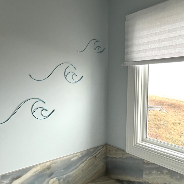Ocean Waves Wire Art | Single Line Wire Art | Waves Wall Art - Etsy