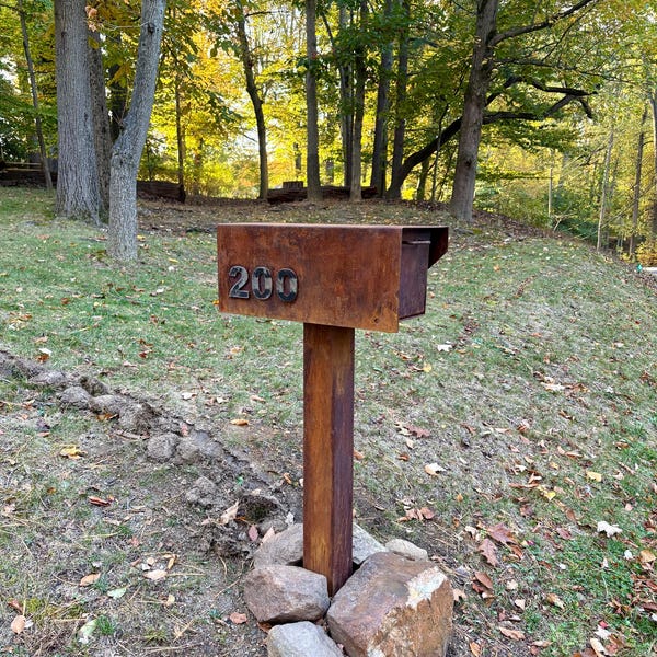 Modern Mailbox With LED Light & Custom Address Numbers – Minimalist ...