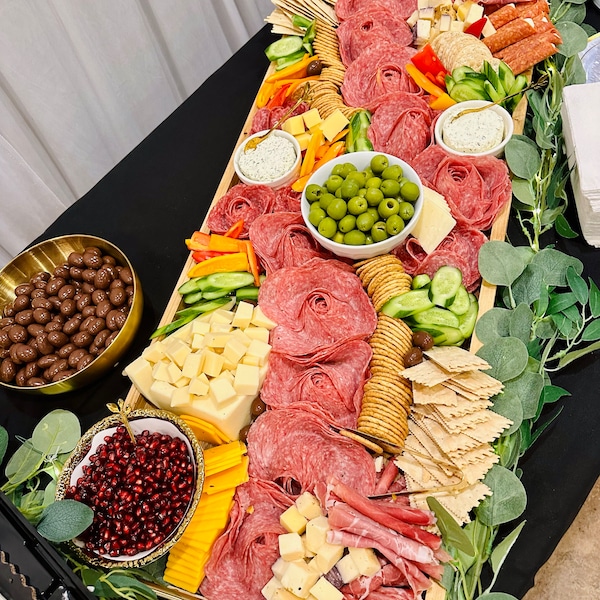 Giant Charcuterie Grazing Board 15" X 42", 3.5 Foot Food Board - Etsy ...